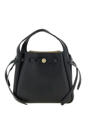 Tory Burch Romy Calf Leather Handbag - Black