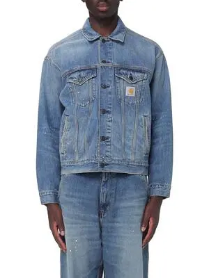 Carhartt Work In Progress Helston Abstract Print Denim Jacket - Blue
