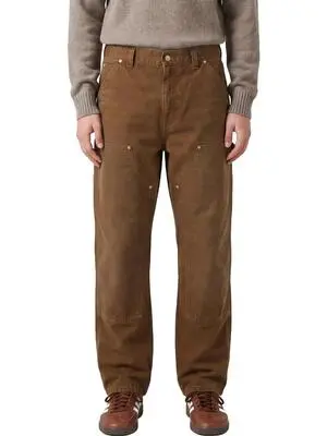 Carhartt Work In Progress Og Single Knee Wide-leg Cotton Denim Trousers With Logo - Brown