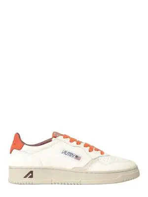 AUTRY Autry Medalist Low Top Trainers In Bicolour Leather And Suede Red