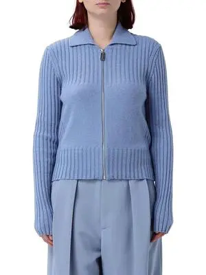 Victoria Beckham Ribbed Wool And Cashmere Zip Cardigan - Ocean