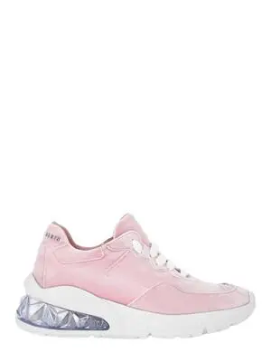 Philipp Plein Philipp Plein Low-Top Leather And Suede Trainers With Contrasting Rear Logo Fuchsia