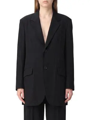 Y’s Single-breasted Blazer In Rayon And Cupro With Classic Lapels - Black