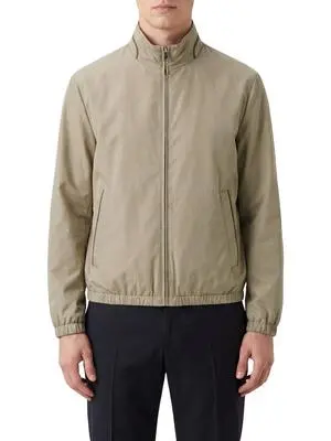 CANALI Polyester Bomber Jacket With A High Neck And Elasticated Cuffs