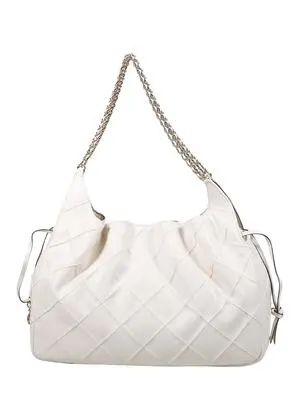 Tory Burch Fleming Large Quilted Shoulder Bag - Ecru