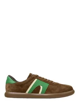 Camper Pelotas Soller Suede Low-top Sneakers With Contrasting Logo - Brown