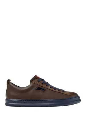 Camper Runner Low-top Sneakers In Natural Grained Leather With Xl Extralight Sole - Brown
