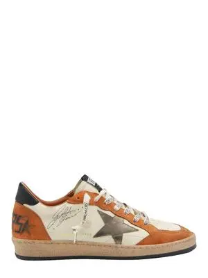 GOLDEN GOOSE Ball Star Two-tone Nappa And Suede Sneakers - White