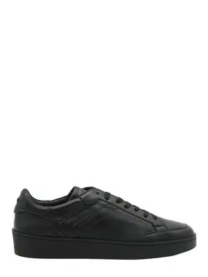 Canali Low-top Leather Trainers - Black