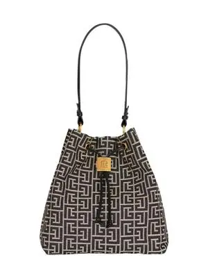 Balmain Jacquard Monogram Backpack - Ivory