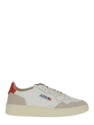AUTRY Autry Medalist Low Top Sneakers In Leather, Suede, And Nylon Orange