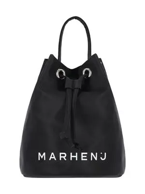 MARHEN.J Lexy V-two Bucket Bag - Black/white