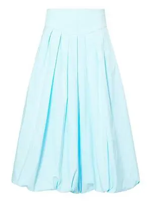 Simkhai Winsor Puffball-hem Midi Skirt - Pool