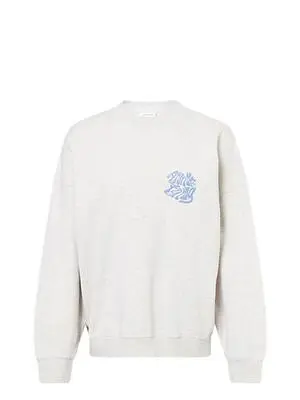 ANINE BING Anine Bing Miles Wave-Logo Cotton Sweatshirt Grey