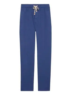 Gucci Logo Print Drawstring Track Pants - Blue