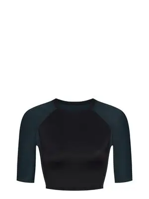 NIKESKIMS Shine Padded Crop Top - Black