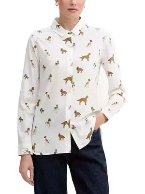 Barbour Safari Dog-print Button-down Shirt - White