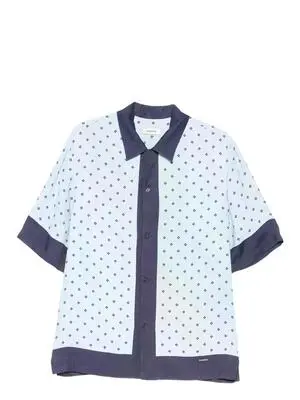 Sandro Monogram-pattern Shirt - Blue