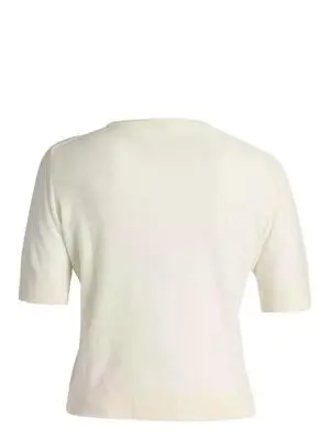 Erdem Embroidered Short-sleeve Sweater - Neutrals