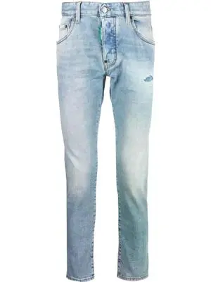 Dsquared2 Skinny Washed Denim Jeans - Blue