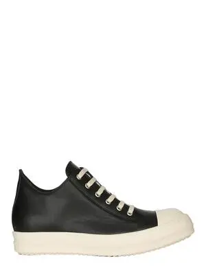 Rick Owens RICK OWENS "Shark Tooth" Toe Cap Lace-Up Sneakers Nero