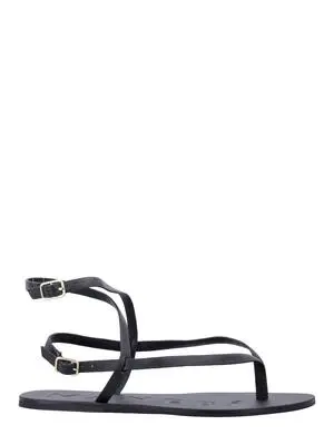 Manebí Mini Thong Sandals With Adjustable Buckle - Nero