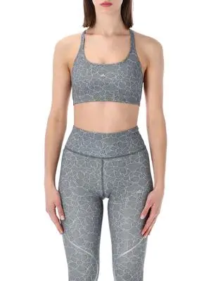Adidas By Stella McCartney ADIDAS BY STELLA MCCARTNEY Floral Lace Mini Crop Top Onix