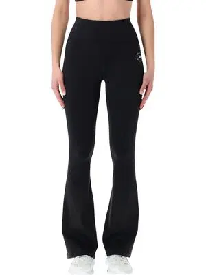 Adidas By Stella McCartney High-waisted Flared Leggings - Black