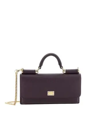 Dolce & Gabbana Leather Mini Bag With Magnetic Fastening - Rosso