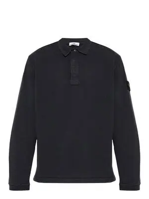 Stone Island Comfort Fit Contrast Fabric Sweatshirt - Blu