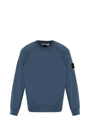 Stone Island Ribbed Neckline Raglan Sleeve Sweater - Blu