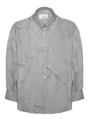 COSTUMEIN Silk Short Sleeve Shirt For - Grey