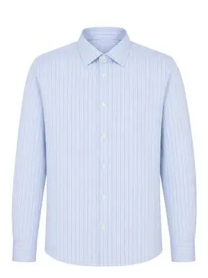 COSTUMEIN Striped Button-up Dress Shirt - Azure