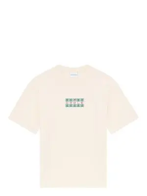 Drole De Monsieur Classic Embroidered Crewneck T-shirt Size - Beige