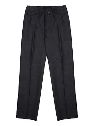 Closed Linen Blend Drawstring Trousers - Denim