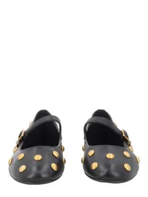MICHAEL KORS MICHAEL BY MICHAEL KORS Studded Leather Mary Jane Flats