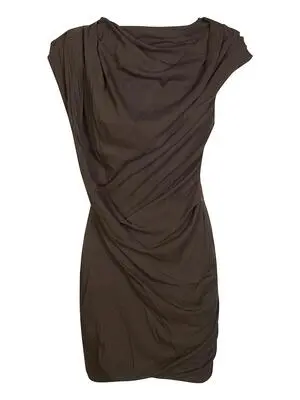 ENTIRE STUDIOS Draped Mini Dress - Marrone