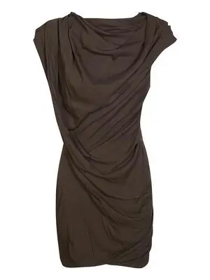 ENTIRE STUDIOS Draped Mini Dress - Marrone
