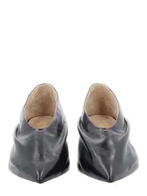 KHAITE KHAITE Draped Leather Pointed-Toe Mules