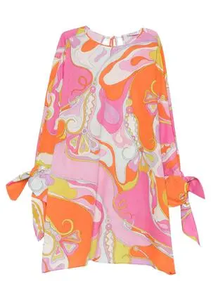 EMILIO PUCCI EMILIO PUCCI Flowing Mini Dress With Round Neckline And Tie Detail