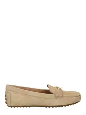 Ralph Lauren Logo-plaque Leather Loafers - Neutrals