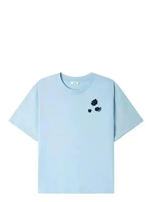 Sandro Floral-print T-shirt - Blue