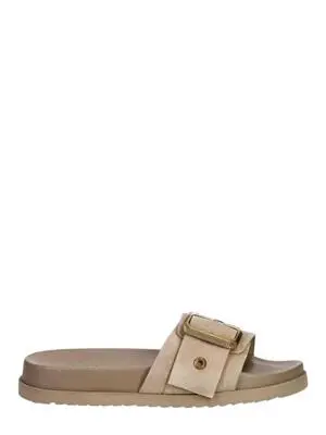 ALLSAINTS Ellie Western Buckle Slides - Neutrals
