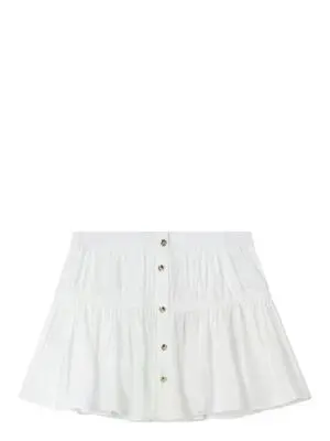 B+AB Button-up Ruffled Mini Skirt - White