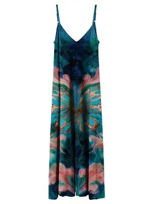ALOHA FROM DEER Azure Kaleidoscope Maxi Dress - Blue
