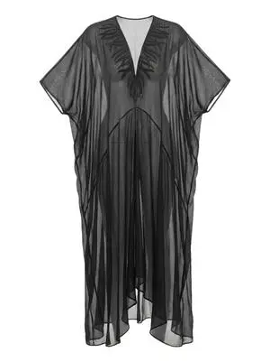 GLAM ON YOU Nissta Kaftan With Embellished Neckline - Black