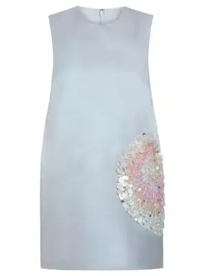 MARKARIAN Embellished Cocoon Mini Dress - Blue