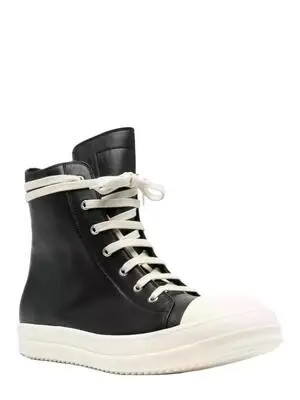 Rick Owens High-top Lace-up Sneakers - Black