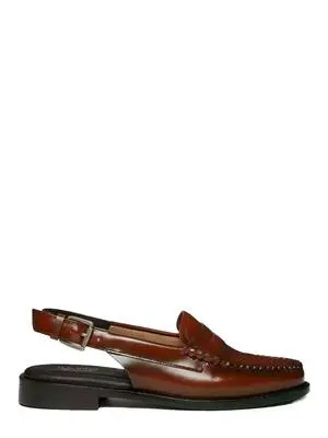 G.H.BASS Weejuns Slingback Penny Loafers - Brown