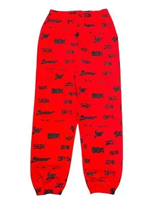 SP5DER Logo-print Track Pants - Red